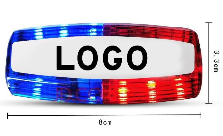 Rechargeable Red Blue Warning Shoulder Led Light Reminder Clip On ...