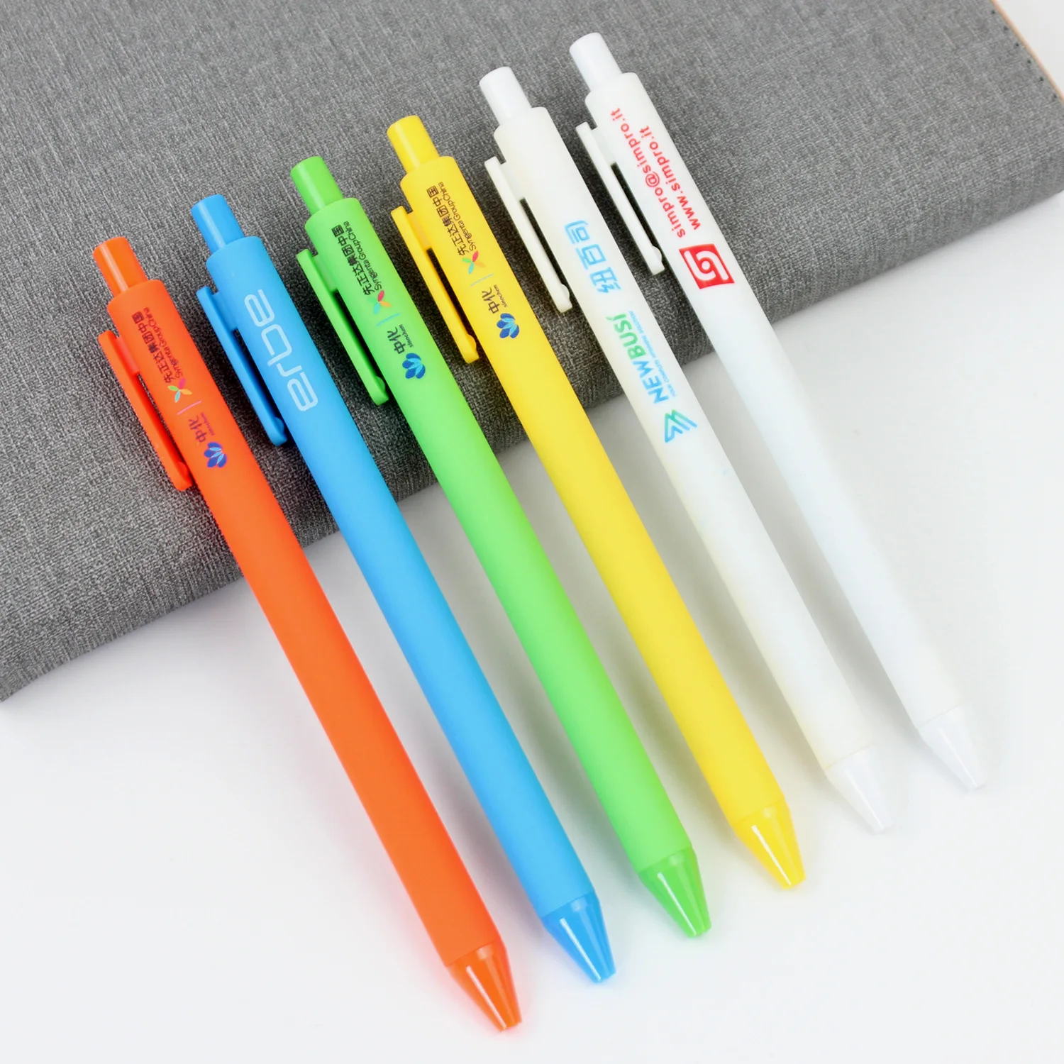 Multi Candy Color Gel Pens - Promotional Soft Touch Pens