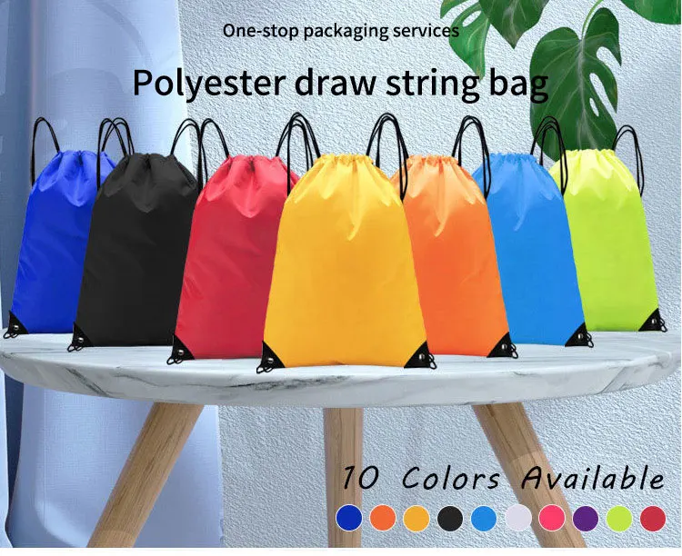 Custom Logo Promotional Printing Sport Drawstring Bag Gym Backpack Bag ...