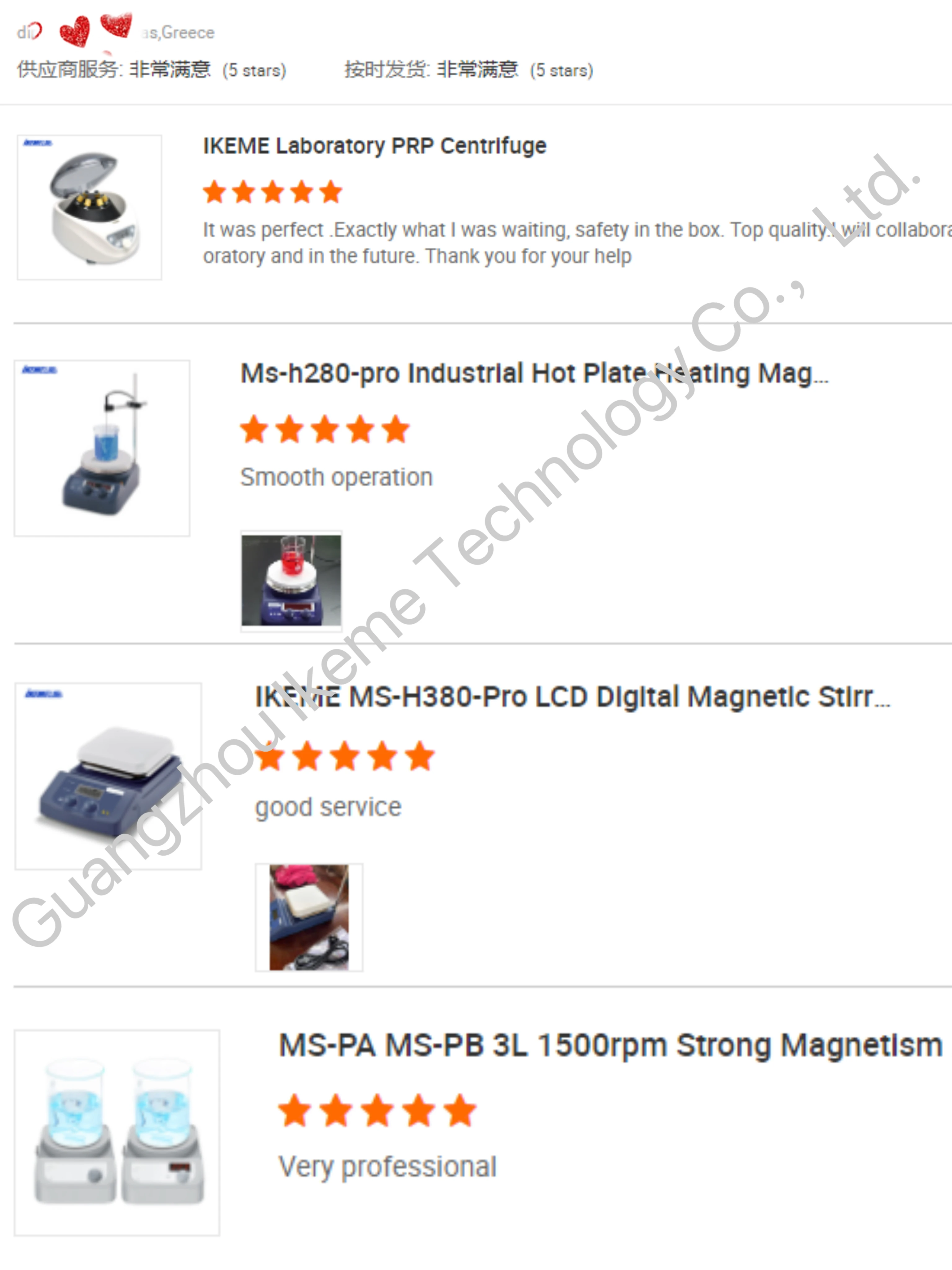 IKEME High Temperature 3L Ms-H280-Pro Lab Hotplate Stirrer