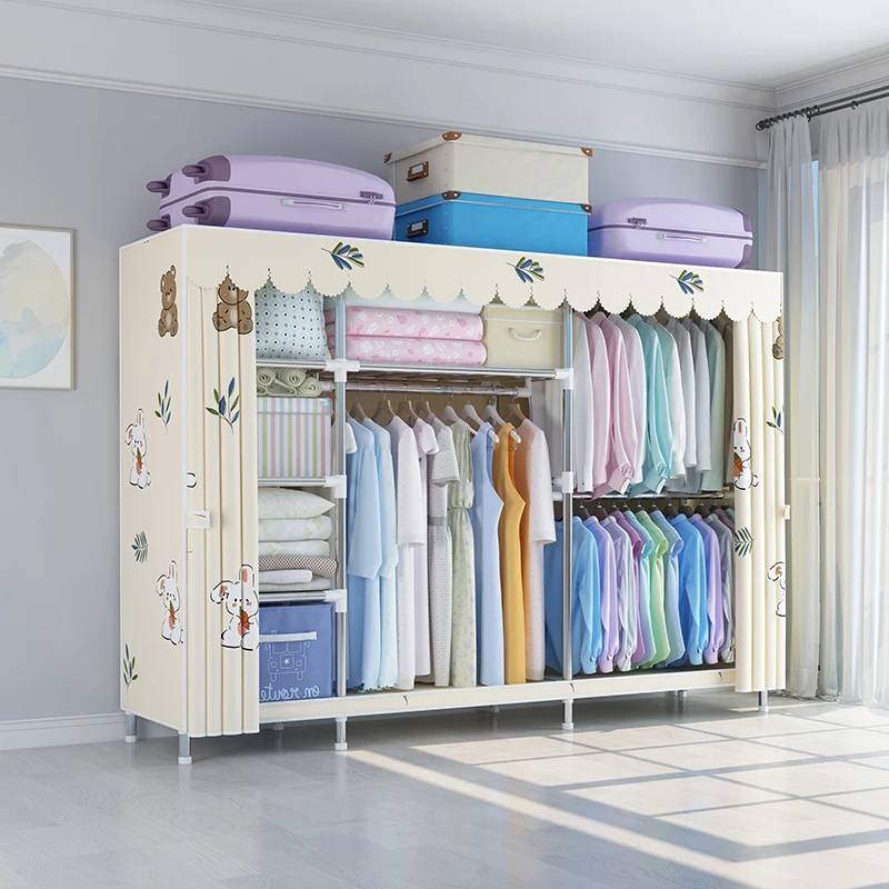 201G Folding Wardrobe - Portable & Adjustable Clothes Cabinet