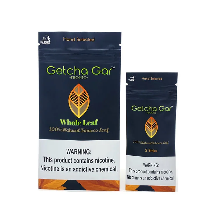 Custom Printed Plastic Mylar Smoking Tobacco Fronto Leaf Package ...