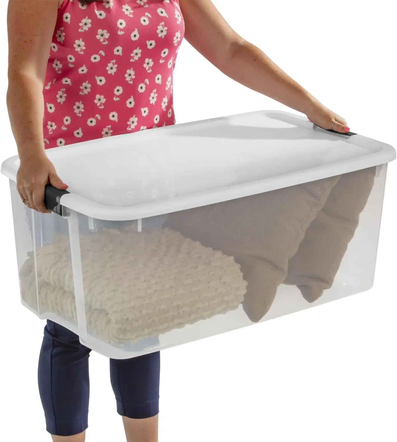 Extra Large Plastic Storage Box with Lids - Organize Efficiently