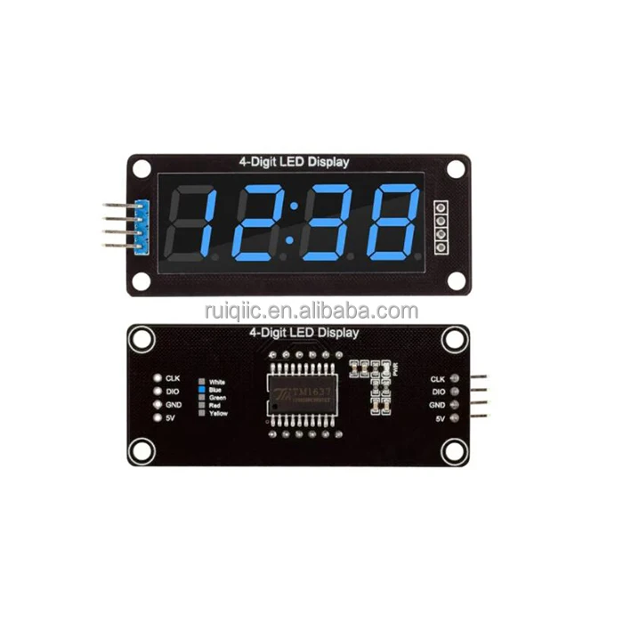 TM1637 LED Display Module for Arduino 4 Digit 7 Segment 0.56 inch Time Clock Indicator Tube ...