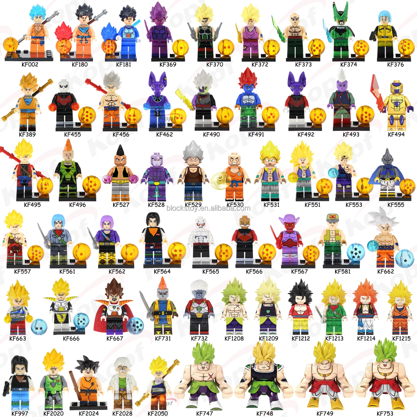 Kf6158 Mini Dragon Broli Son Goku Vegeta Gamma Dbz Ball Action Figure ...