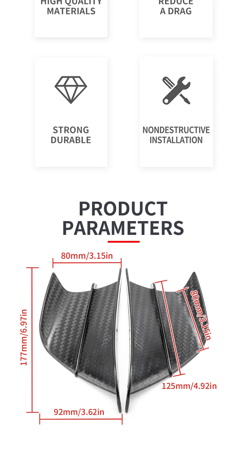 Wholesale Deflector for S1000RR R15 V3 CBR650R ABS Carbon Fiber ...