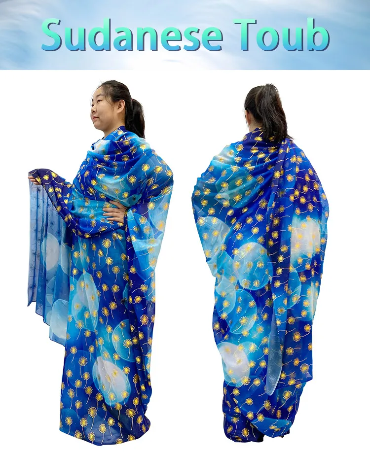 Shop High-Quality Digital Printed Sheer Voile Fabric Dress for Sudanese ...