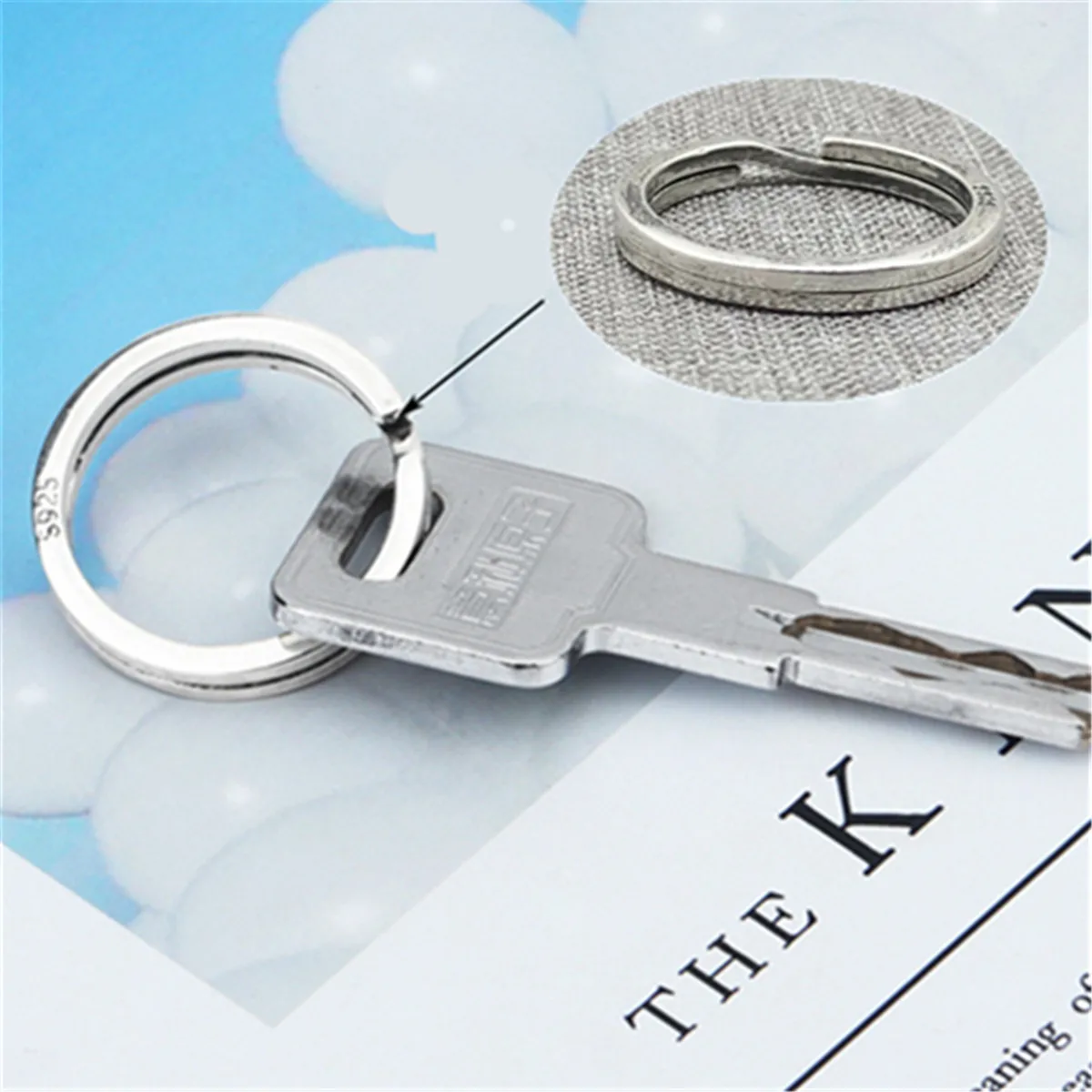 925 Sterling Silver Split Key Ring Clasp For Keychain Diameter 20mm ...