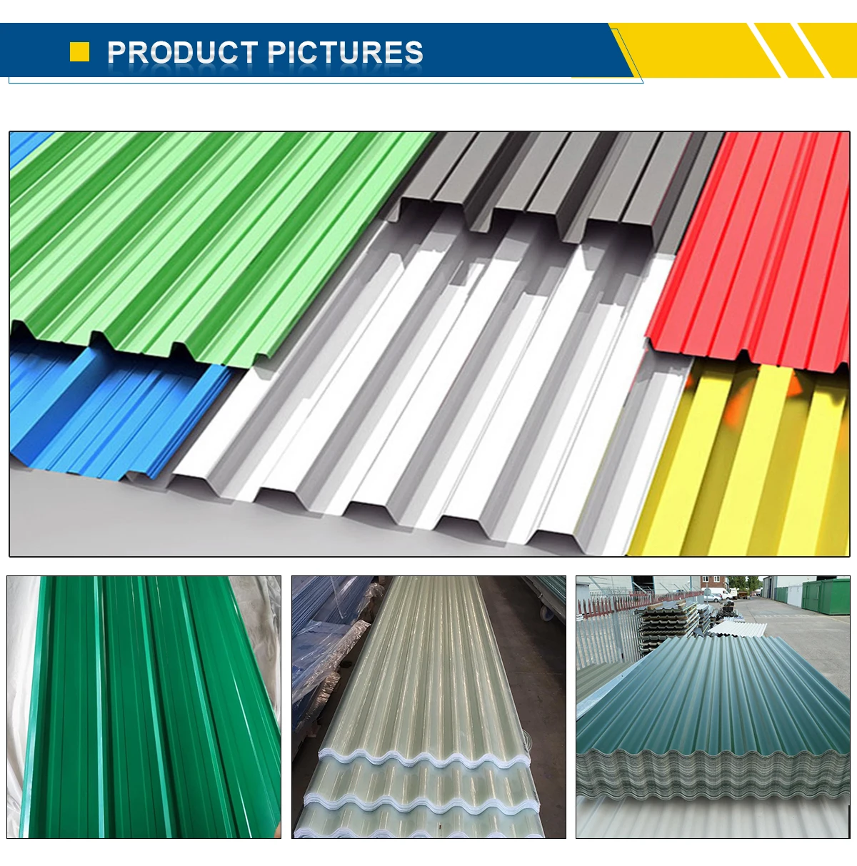 Ral Color Galvanized Steel Roof Sheets 4x8ft Building Material Width 26 ...