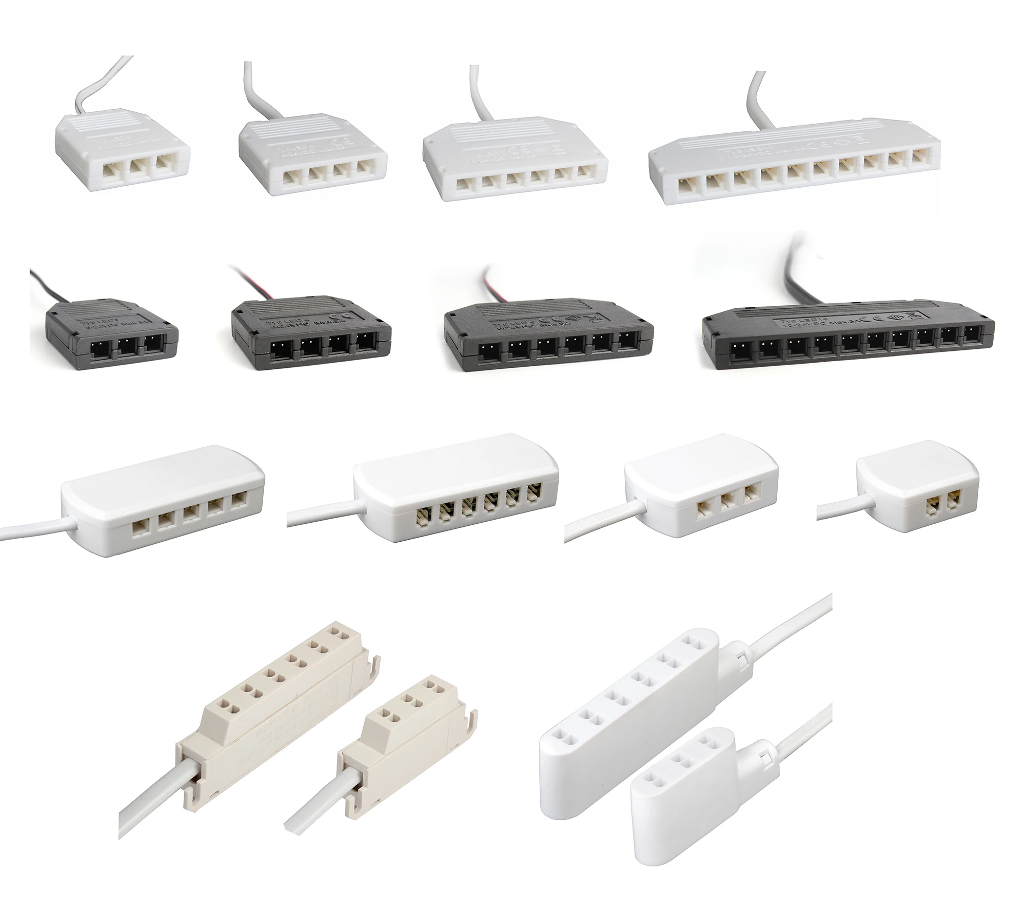 Led Lighting Splitter Box Extension Cable Wire With Mini Dupont Amp ...