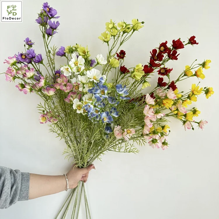 New Style Artificial Flocking Star Cosmos Flower 86cm Simulation Silk ...