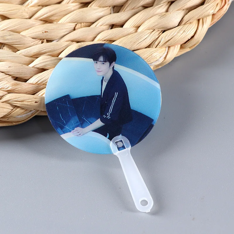 Korea Event Transparent PVC Hand Fan 28*18CM - Kpop Style