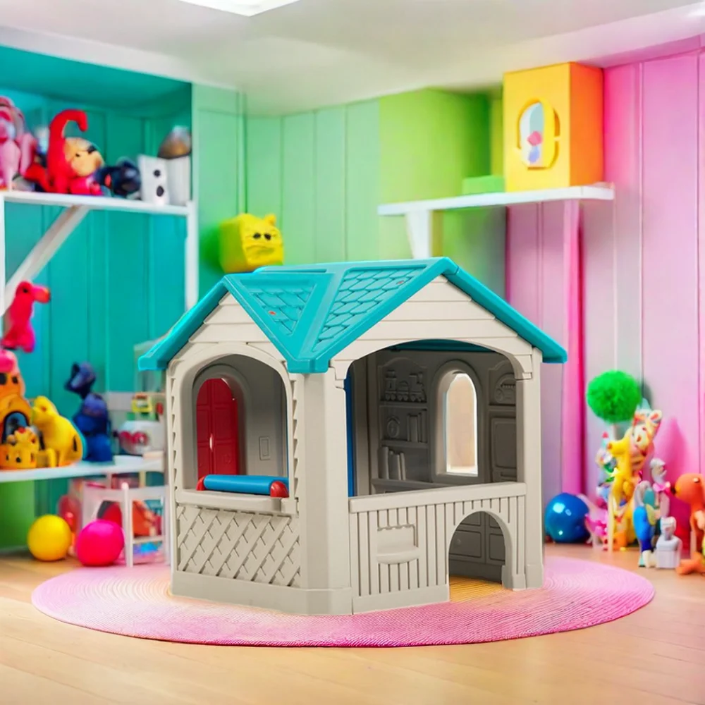 Indoor Kids Plastic Playhouse Garden Backyard Friendly Cartoon Play ...