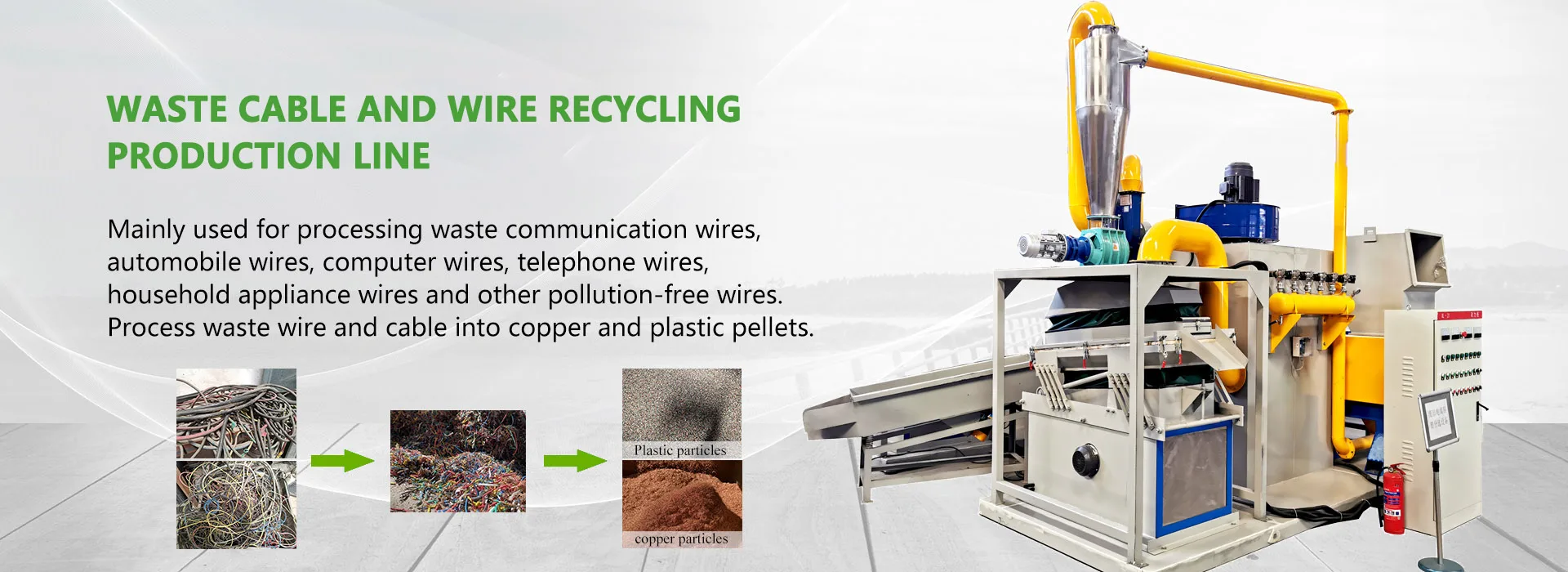 Copper Wire Granulator Separation Machine Small Copper Cable Separating ...