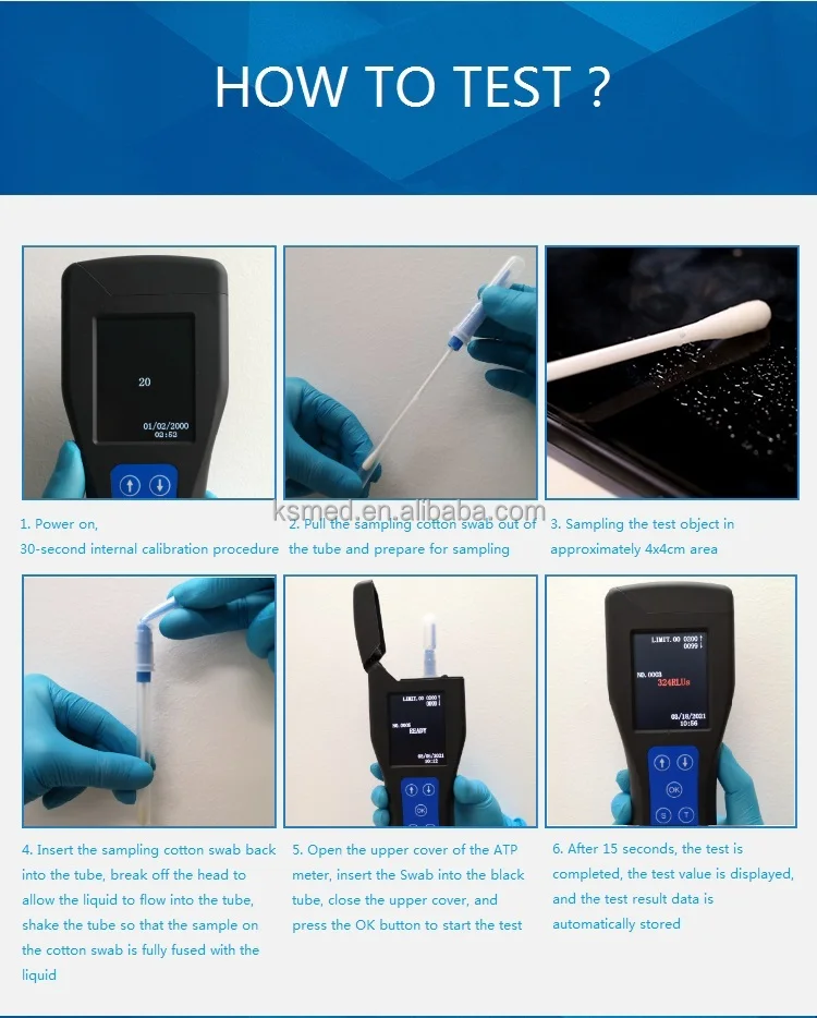 2021 2nd Generation Portable Atp Bacteria Tester System Sure Atp Meter ...