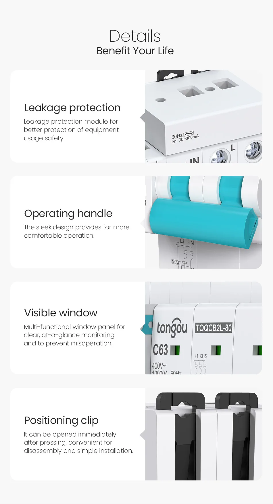 API TO-QCB2L 4P WiFi RCBO TONGOU - Smart Light Switch with Timer ...