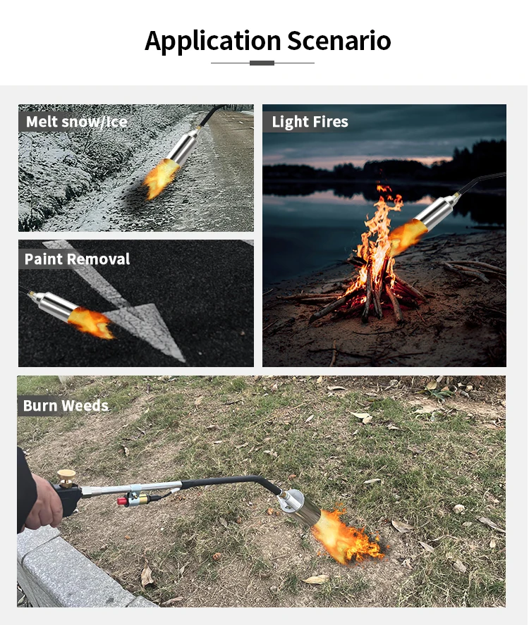 Stainless Steel Roof Propane Gas Burner Torch Lighter Gun with Hose ...