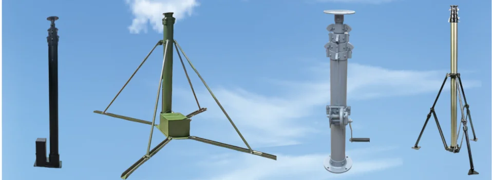 Hand Winch Crank up Telescoping Masts for Camera & Antenna