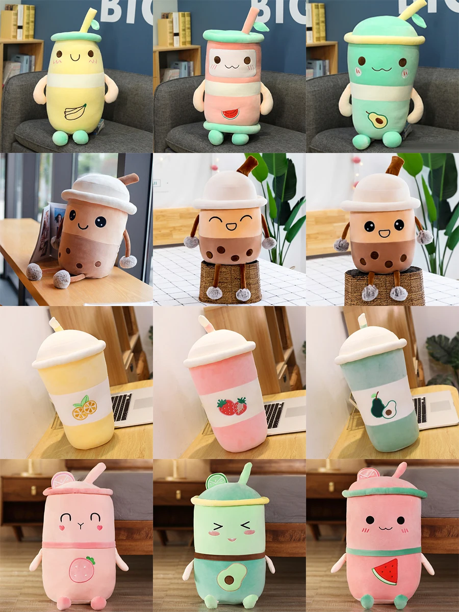 24cm New Boba Milk Tea Cup Bubble Milk Tea Plush Sweet Cute Gift Plush ...