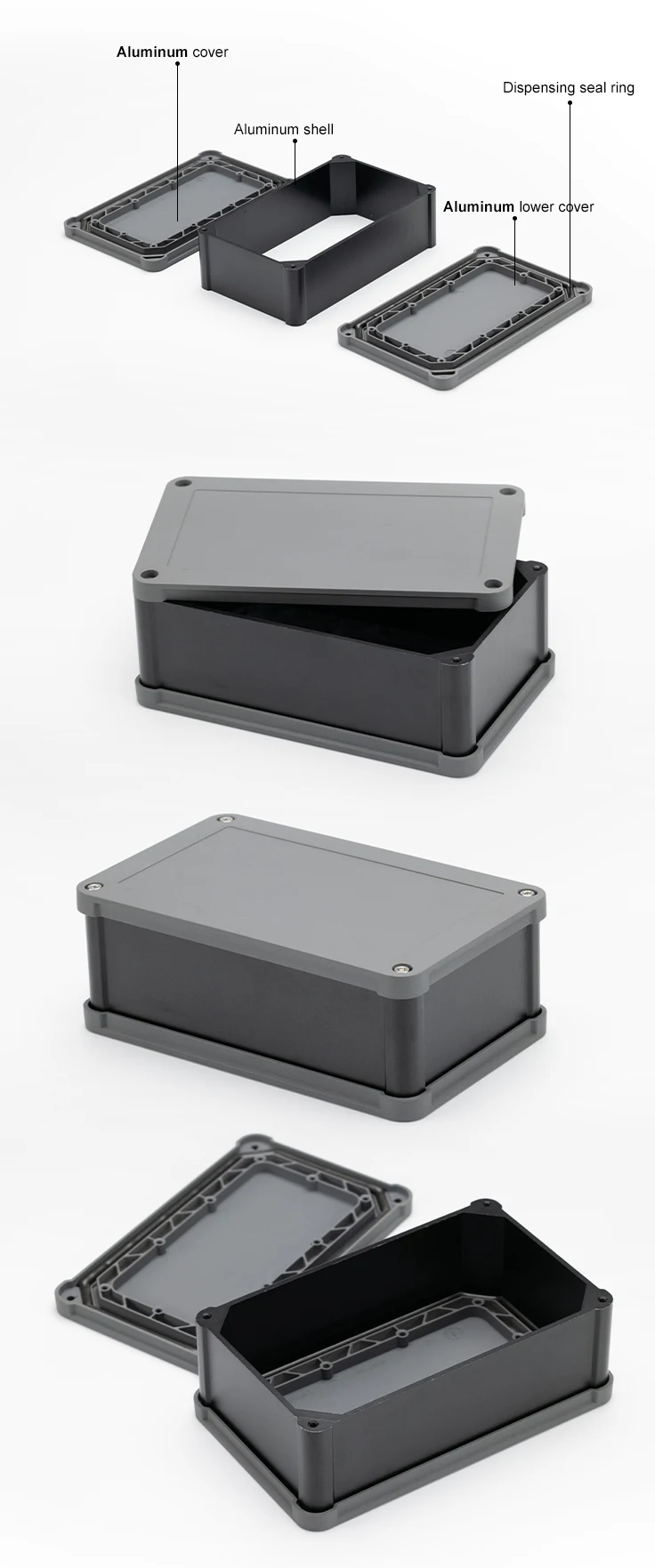 Outdoor Power Controller PCB Board Housing - IP68 Aluminum Case
