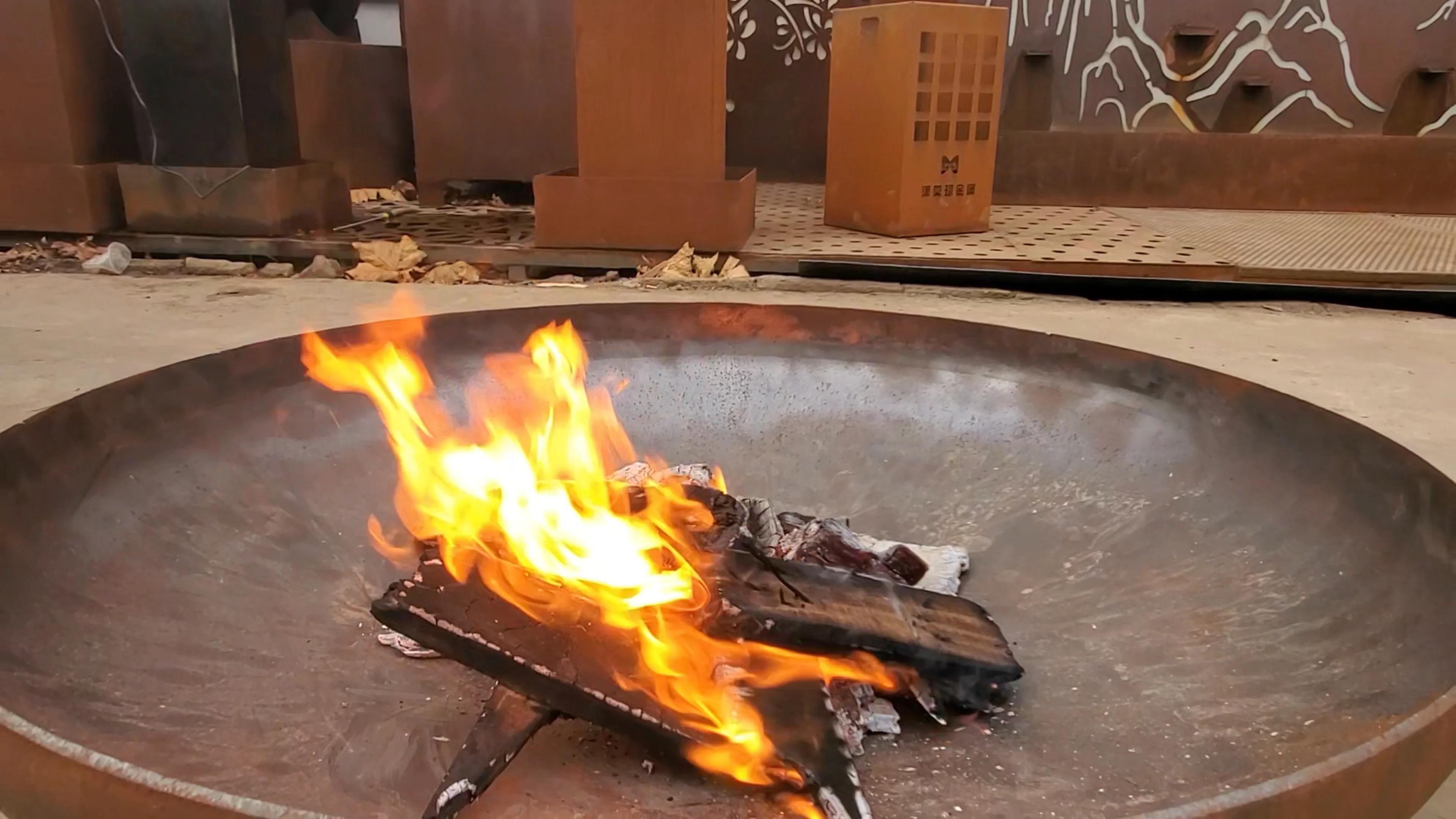 Rusty Corten Steel Bbq Fire Pit Oem Manufacture Brazier Outdoor Heater ...