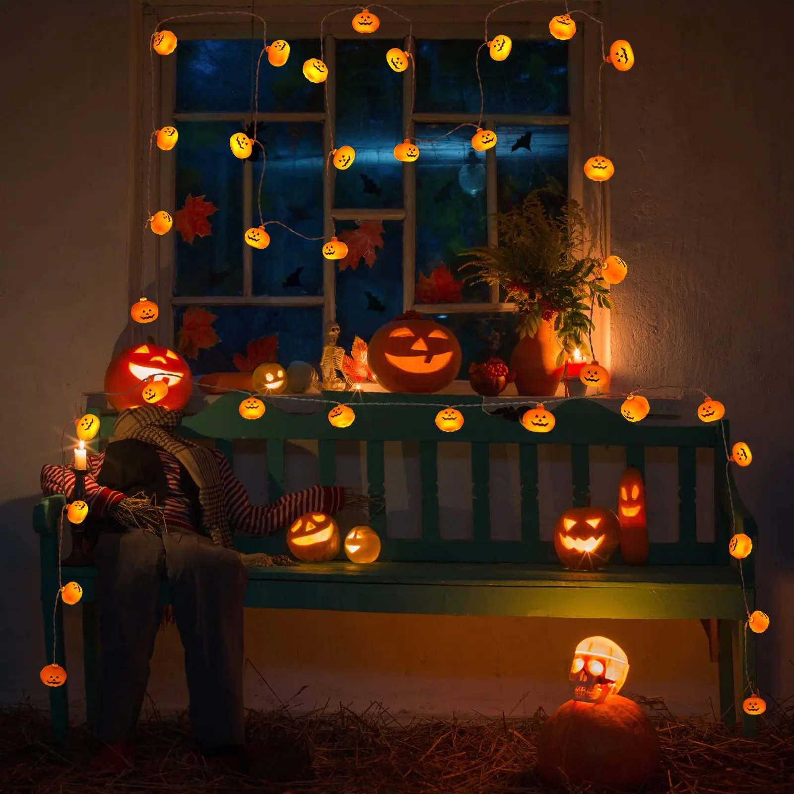 Hot Selling Demon Halloween Jack-o '-lantern String Led Lights String ...