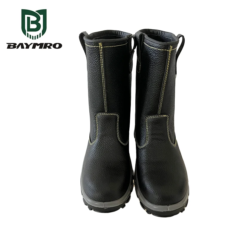 Safety Boots Leather High-top Anti-smashing Anti-stabbing Safety Shoes ...