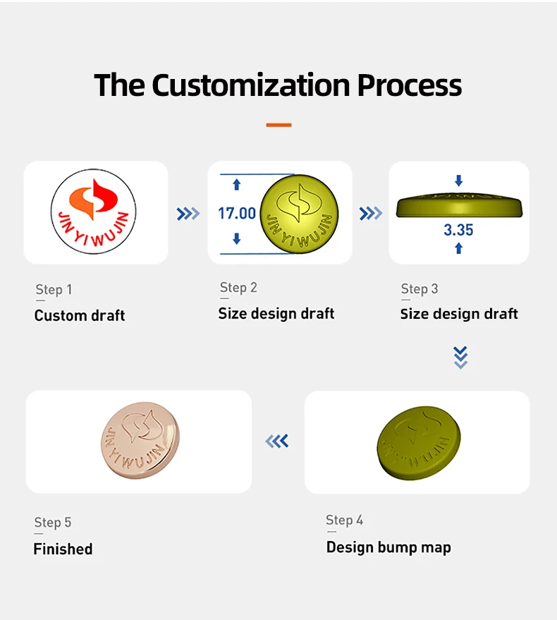 Jinyi Button Factory - Custom Engraved Classic Logo Buttons