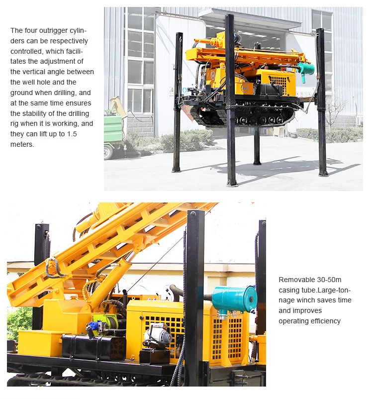 Water Drilling Machine 300m Borehole Water Well Drilling Rig/water ...