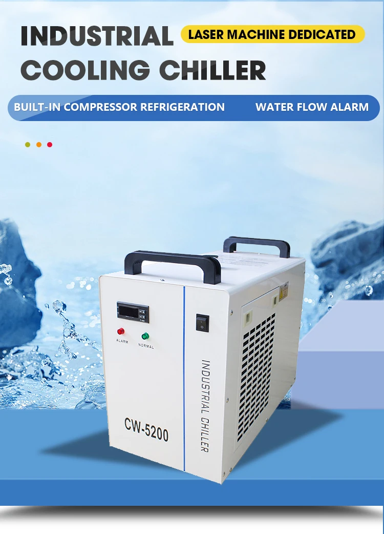 Customized Cw5200 Recirculating Cooled Chiller System Water Chiller ...