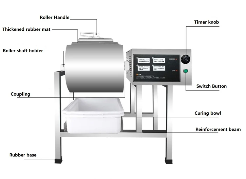 Braised Chicken Special Vacuum Meat Filling Machine Meat Sauce Pickling ...