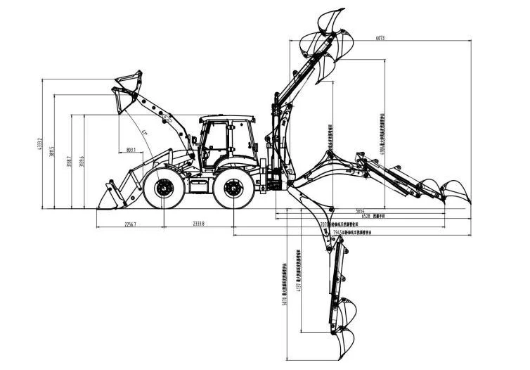 Cheap Backhoe Excavator Loader Compact 4wd Backhoe Loader for Sale ...