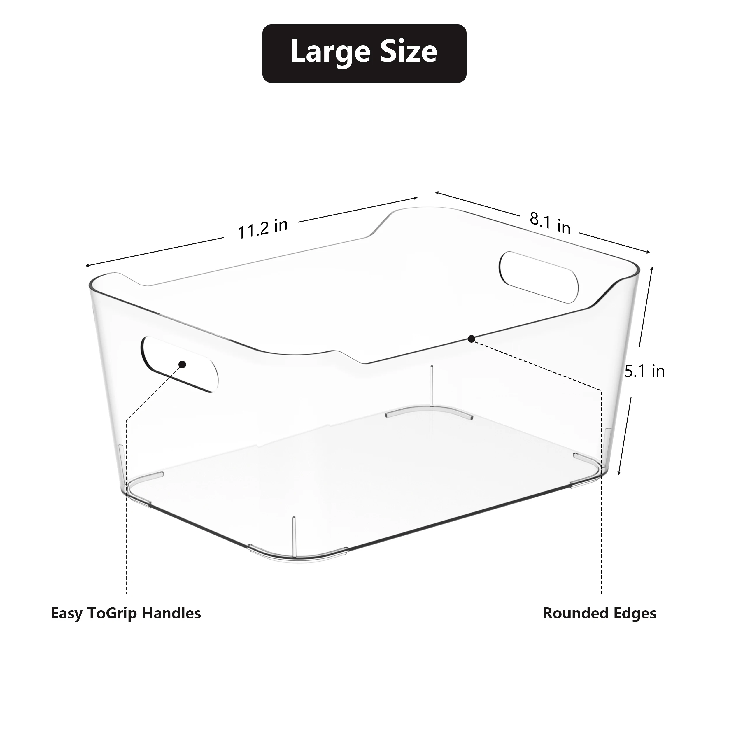 Wholesale Clear Plastic Fridge Storage Containers Refrigerator Large ...