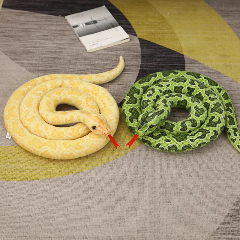 Snake Stuffed Animal Plush Giant Anaconda Realistic Kids Toys Green 67 ...
