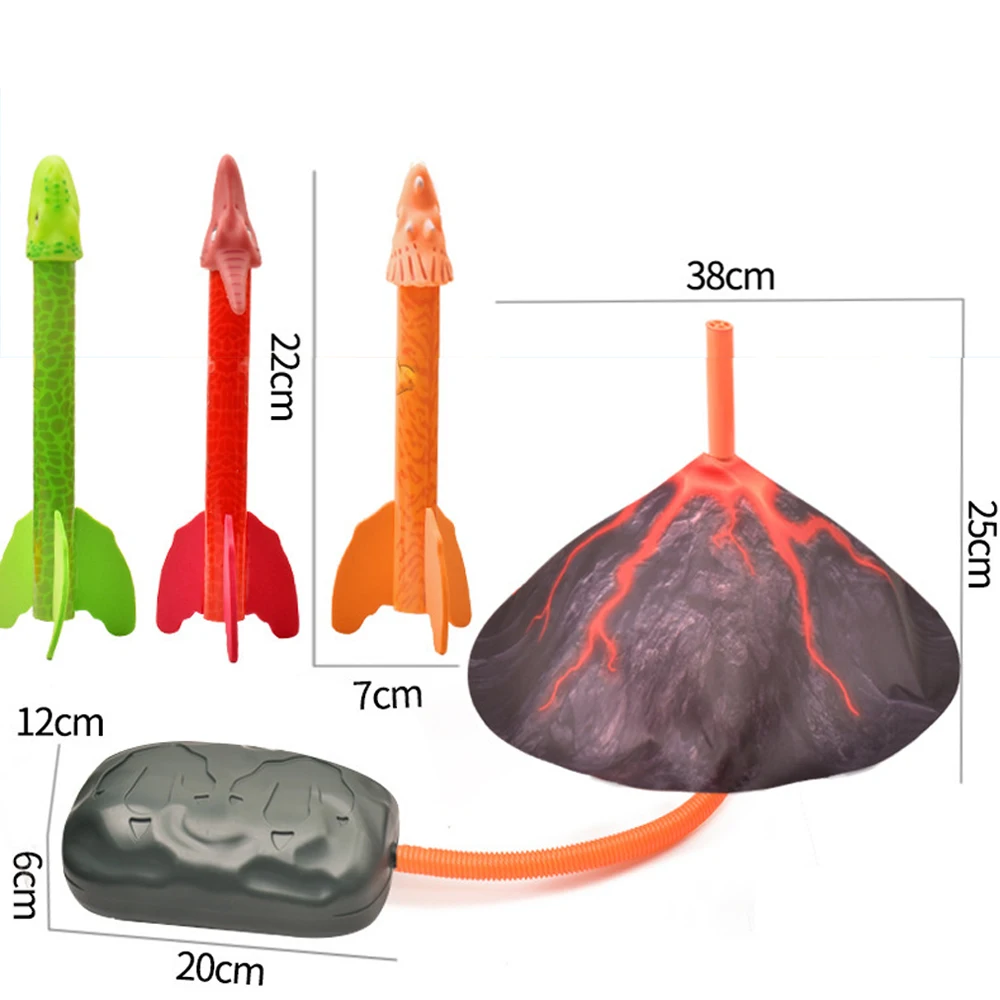 Dinosaur Air Rocket for Kids Foot Pump Launcher Air Pressed Stomp ...