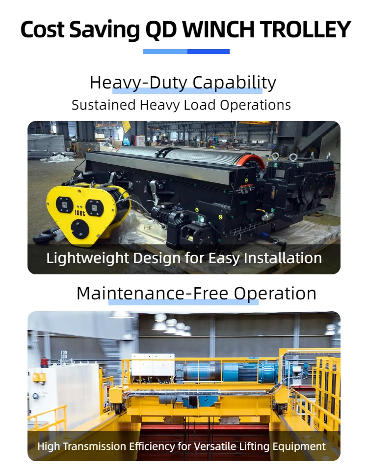 25T Motorised Winch Trolley for Industrial Systems European Standard ...