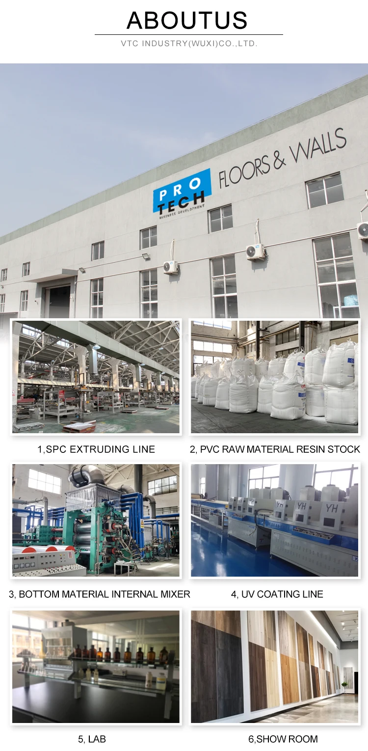 3mm/4mm/5mm Click Lock Rigid Spc Flooring Waterproof Plastic Tiles ...