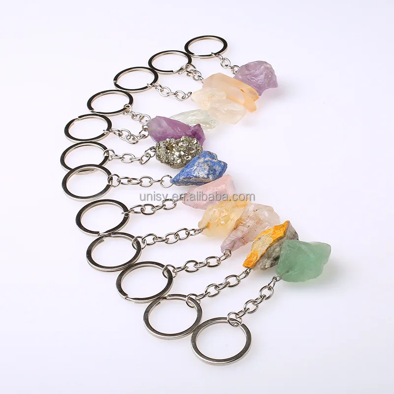 Natural Crystal Agate Tourmaline Original Stone Keychain - Buy Stone ...