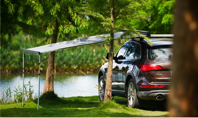 Wareda 2.5*2.5m Car Roof Side 4x4 4wd Fast Open Sun Shade Retractable ...