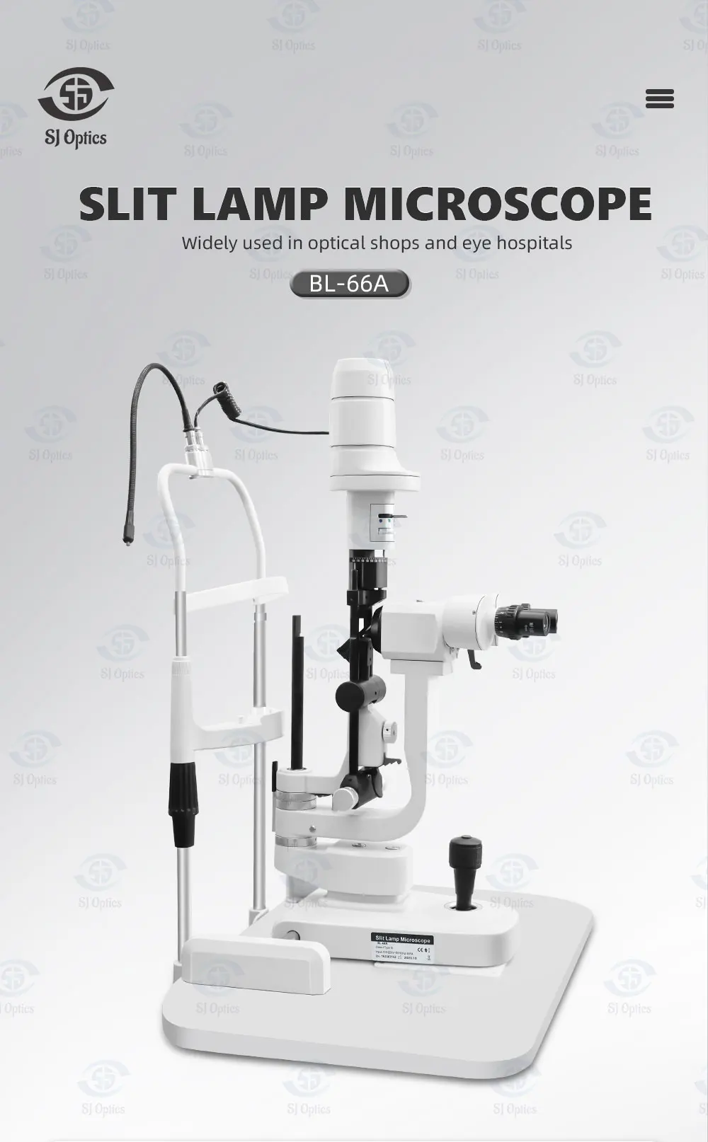 SJ Optics Optical Price of Slit Lamp 2 Step Magnifications BL-66A Slit ...