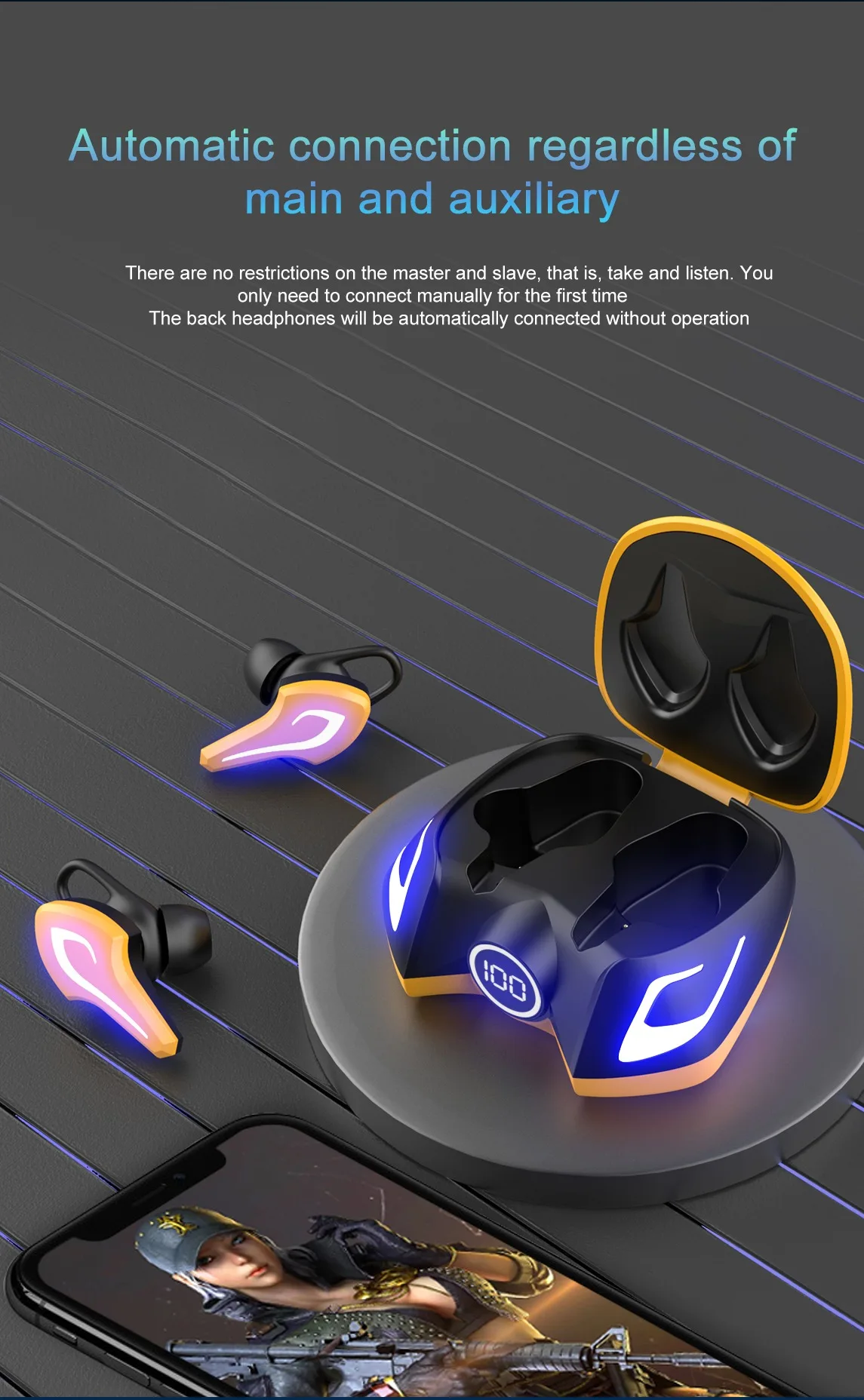 2023 New Wireless Earphone K8 Tws True Low-latency Waterproof Mini Stereo Headphone Sport Gaming ...