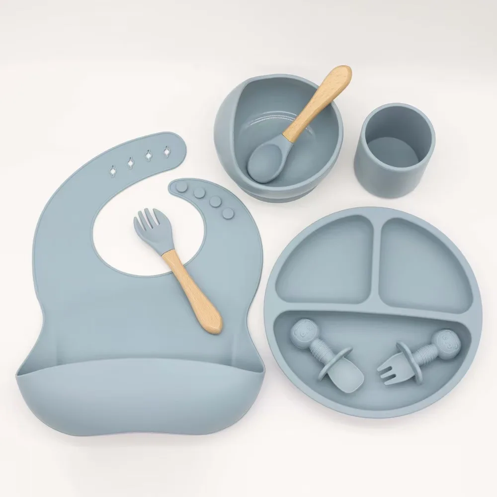 Eco-friendly Baby Daily Use Tableware Set Food Grade Silicone With Easy ...