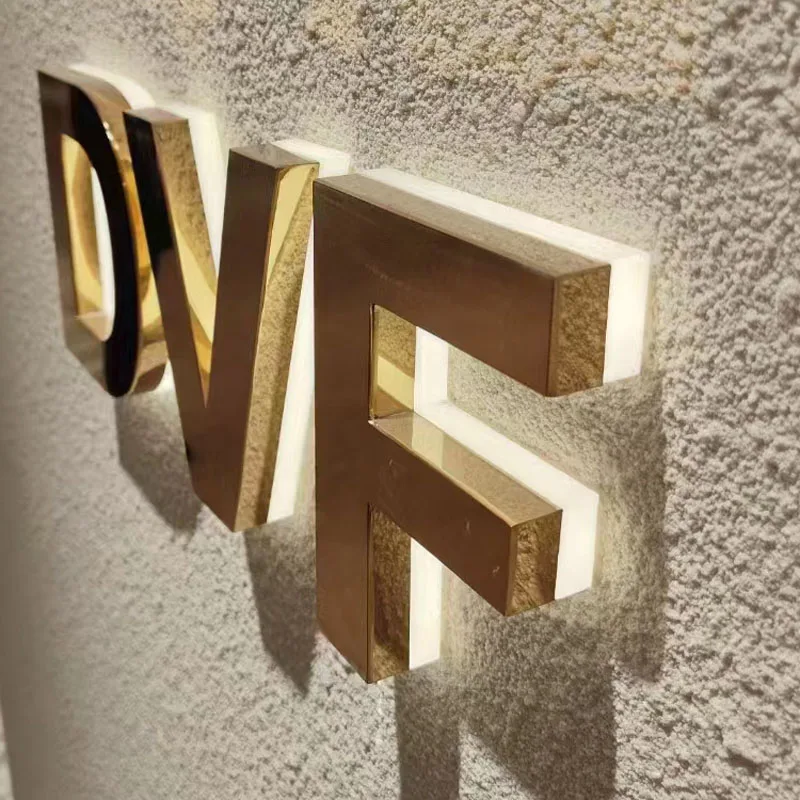 Stainless Steel Character Billboard Borderless Metal English Sign - Buy ...