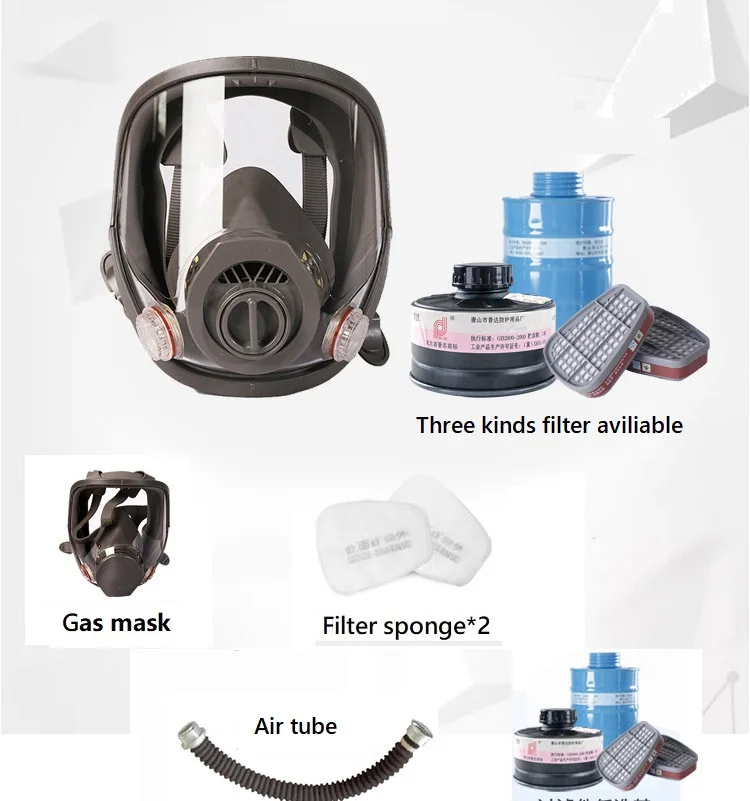 Industrial Full Half Face Oxygen Black Chemical CBRN Respirator Filter ...
