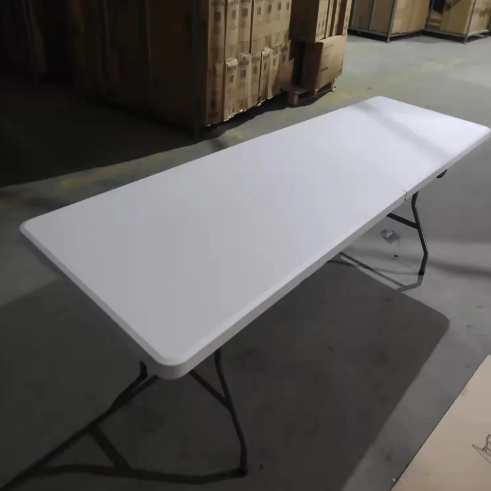 8ft Plastic Folding Table Folding Table Bjflamingo White Banquet ...
