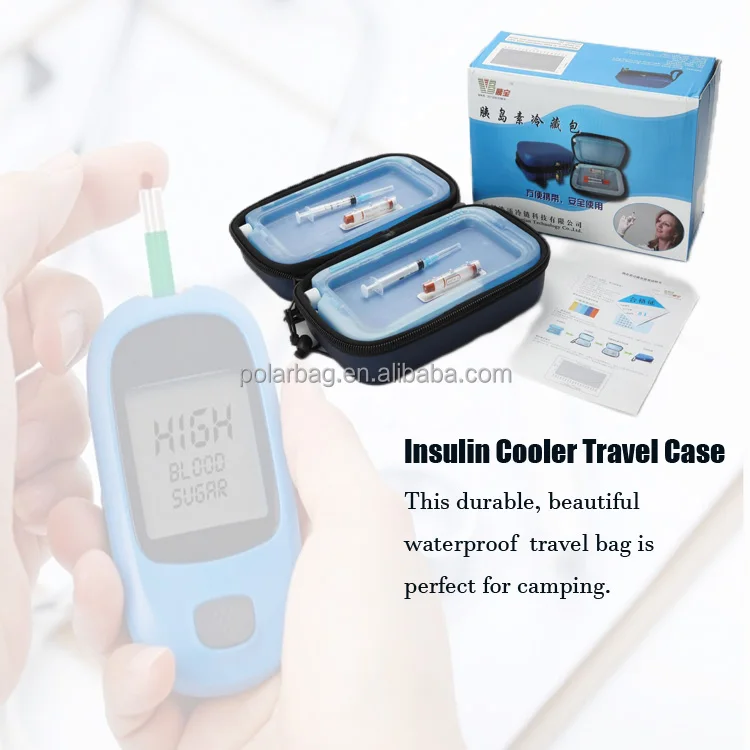 Insulated Medication Travel Case Eva Insulin Cooler Bag With Ice Brick - Buy Insulin Cooling Bag ...