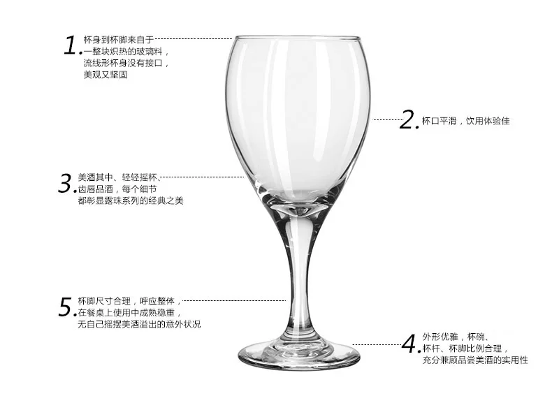 Different Sizes Glass Wine Goblets Red White Wine Glasses For Party ...