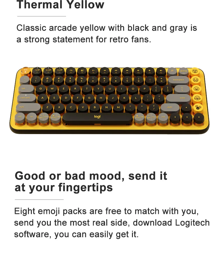 Logitech Bubble Wireless Mechanical Keyboard - 108 Keys