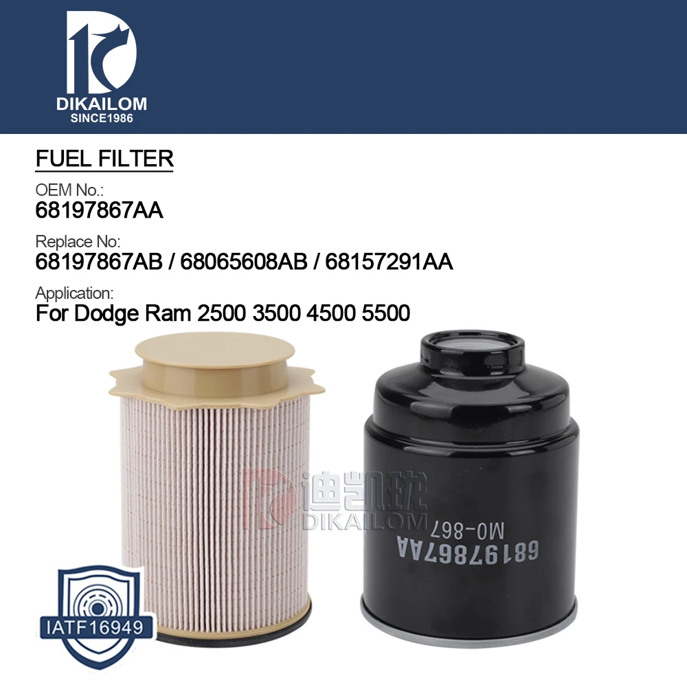 Oem Auto Parts Fuel Water Separator Filter Set Replacement For Dodge ...