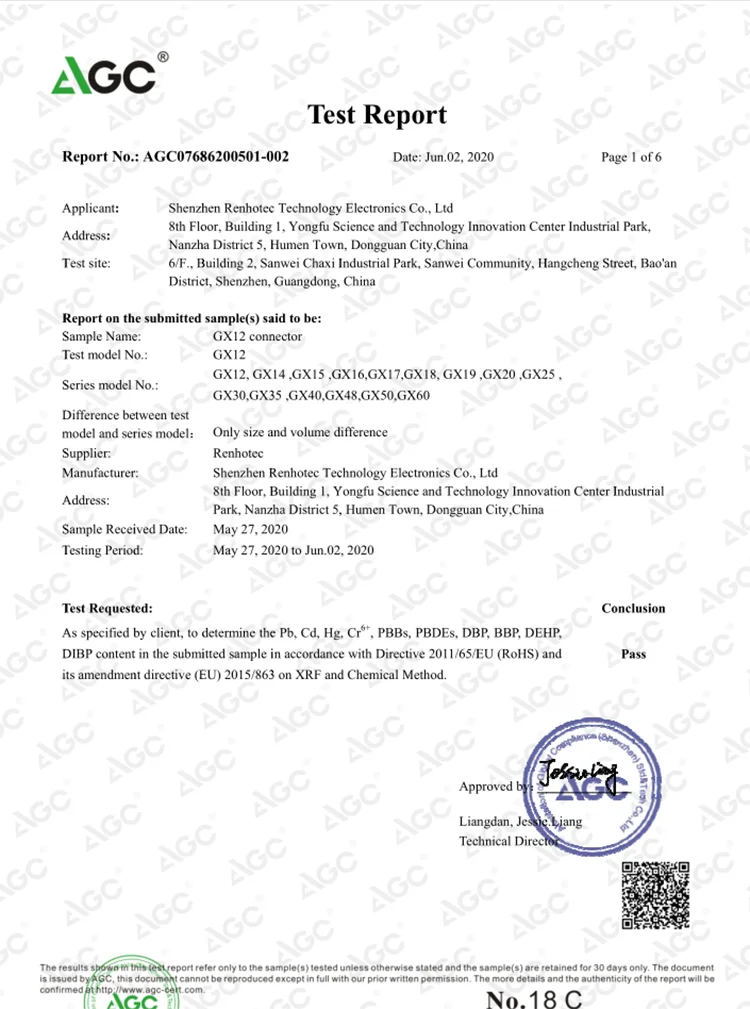 GX12 GX14 GX16 GX20 GX25 GX30 Waterproof Aviation Connectors